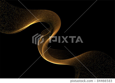 Abstract Gold Waves. Shiny golden moving lines... - Stock Illustration ...