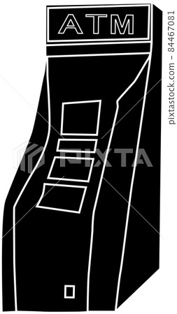 ATM silhouette material - Stock Illustration [84467081] - PIXTA