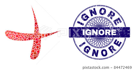 Rubber Ignore Stamp and Geometric Erase Mosaic - Stock Illustration ...