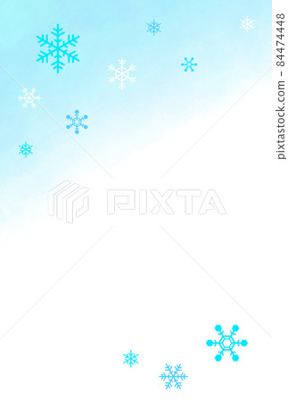 Snowflake postcard - Stock Illustration [84474448] - PIXTA