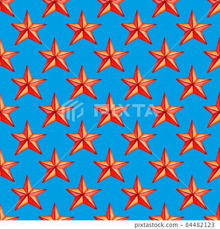 Seamless pattern with red stars. Christmas... - Stock Illustration ...