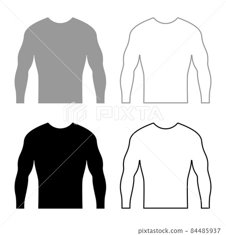 Rushguard Rashguard set icon grey black color... - Stock Illustration ...