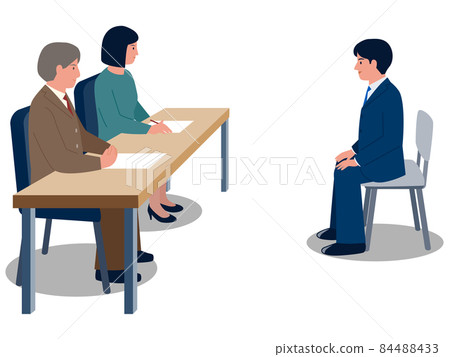 Vector illustration of a job-hunting man... - Stock Illustration ...