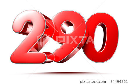 number 290 red.-插圖素材 [84494861] - PIXTA圖庫