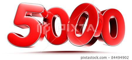 number 5000 red. - Stock Illustration [84494902] - PIXTA