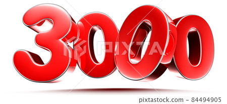 number 3000 red. - Stock Illustration [84494905] - PIXTA