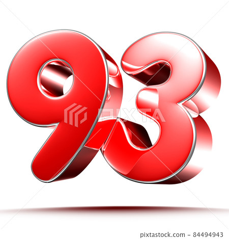 number 93 red.-插圖素材 [84494943] - PIXTA圖庫