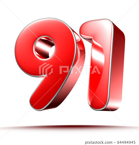 number 91 red. - 스톡일러스트 [84494945] - PIXTA
