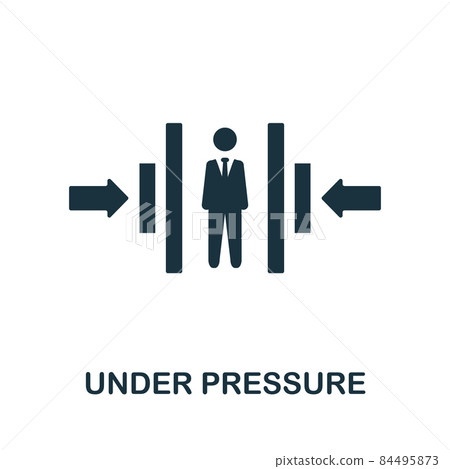 Under Pressure icon. Monochrome sign from work... - Stock Illustration ...