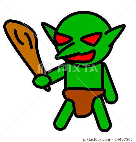 Goblins holding a club - Stock Illustration [84497565] - PIXTA