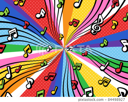 Musical note and explosion smoke background... - Stock Illustration ...