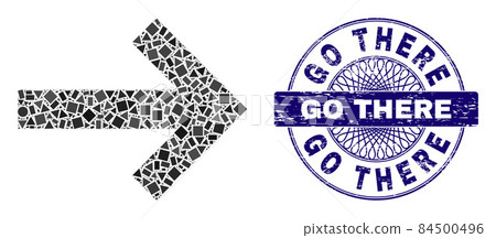 Scratched Go There Stamp Seal and Geometric...-插圖素材 [84500496] - PIXTA圖庫