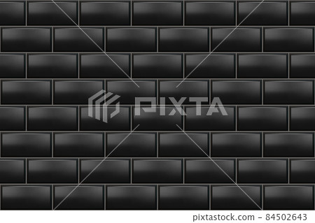 Subway tile pattern. Black seamless brick... - Stock Illustration ...
