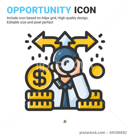 Opportunity icon vector with outline color... - Stock Illustration ...