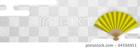 Banner background with silver checkered fan - Stock Illustration ...