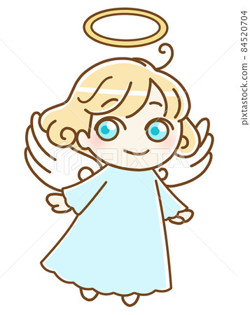 Smile angel facing left - Stock Illustration [84520704] - PIXTA