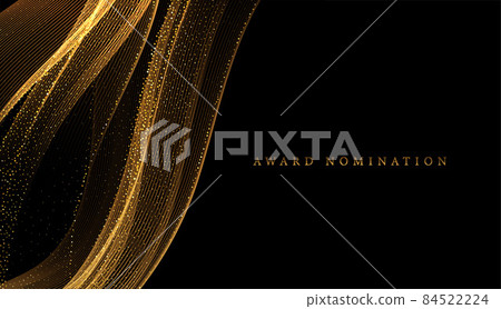 Abstract Gold Waves. Shiny golden moving lines... - Stock Illustration ...