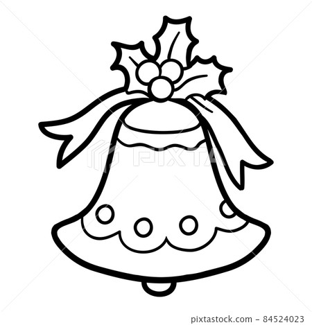Coloring book for kids, Christmas bell - Stock Illustration [84524023 ...