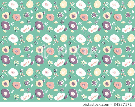 Retro floral background material - Stock Illustration [84527171] - PIXTA