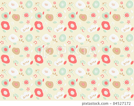Retro floral background material - Stock Illustration [84527172] - PIXTA