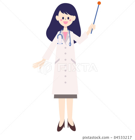 Female doctor holding a pointer - Stock Illustration [84533217] - PIXTA