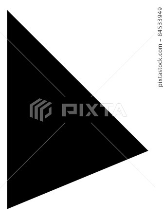 Black triangle icon. Modern simple mouse cursor - Stock Illustration ...
