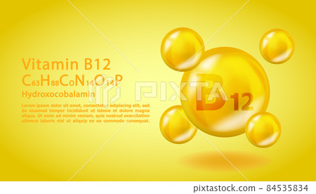 3D Vitamin molecule B12 Cyanocobalamin design.... - Stock Illustration ...