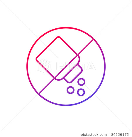 Chemical free, no additives linear icon - Stock Illustration [84536175 ...