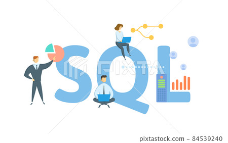 SQL, Structured Query Language. Concept with...-插圖素材 [84539240] - PIXTA圖庫