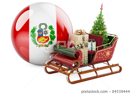 Christmas in Peru, concept. Christmas Santa... - Stock Illustration ...