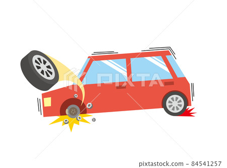 Cars with tires falling off - Stock Illustration [84541257] - PIXTA