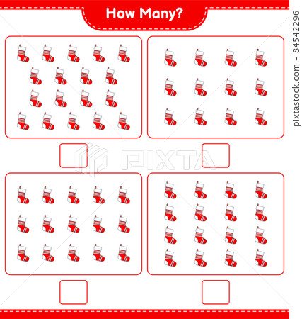 Counting game, how many Christmas Sock.... - Stock Illustration ...