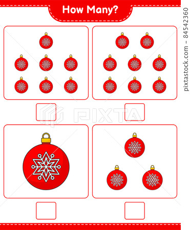 Counting game, how many Christmas Ball.... - Stock Illustration ...