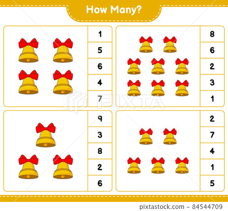Counting game, how many Christmas Bell.... - Stock Illustration ...