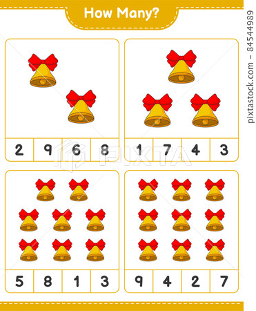 Counting game, how many Christmas Bell.... - Stock Illustration ...