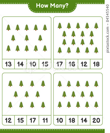 Counting game, how many Christmas Tree.... - Stock Illustration ...