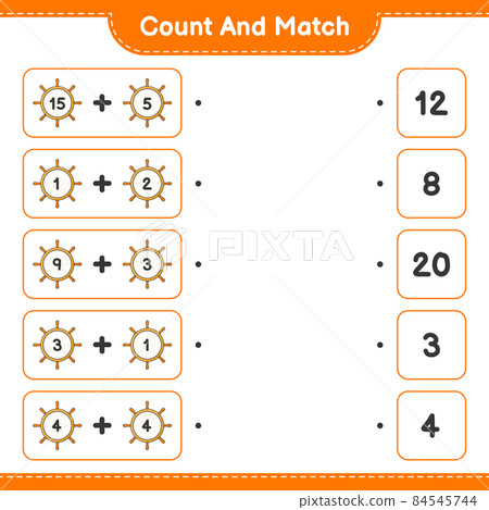 Count and match, count the number of Ship... - Stock Illustration ...