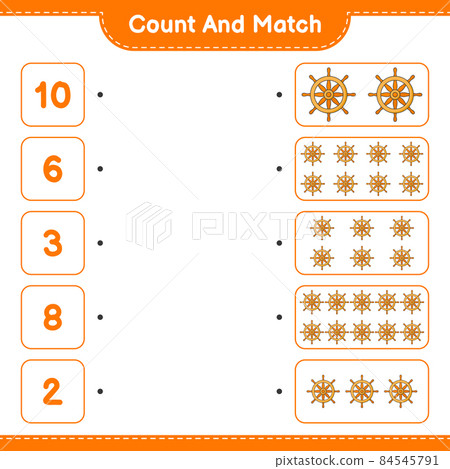 Count and match, count the number of Ship... - Stock Illustration ...