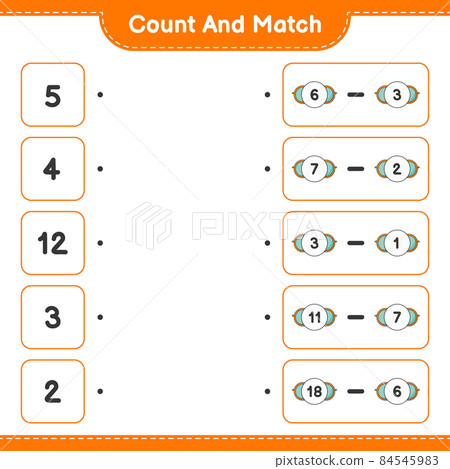 Count and match, count the number of Sunglasses... - Stock Illustration ...