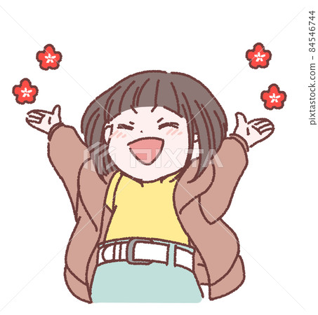 Very pleased woman - Stock Illustration [84546744] - PIXTA