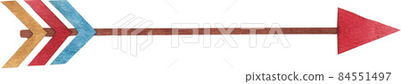 Tribal arrow watercolor clipart png - Stock Illustration [84551497] - PIXTA