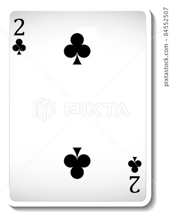 Two of Clubs Playing Card Isolated - Stock Illustration [84552507] - PIXTA