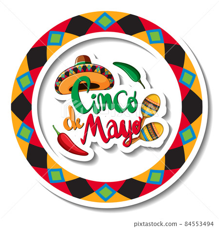 Cinco de Mayo badge sticker - Stock Illustration [84553494] - PIXTA
