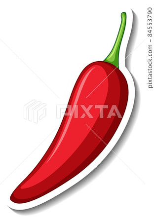 Red chilli cartoon sticker-插圖素材 [84553790] - PIXTA圖庫