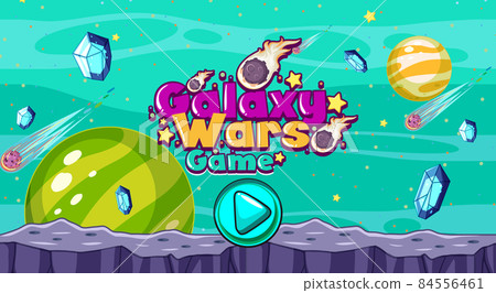 A Game Template Galaxy Space Scene - Stock Illustration [84556461] - PIXTA