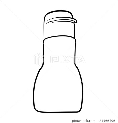 Simple and realistic household salt line drawing - Stock Illustration ...