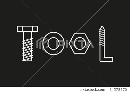 Abstract logo made from elements of fasteners.... - Stock Illustration ...