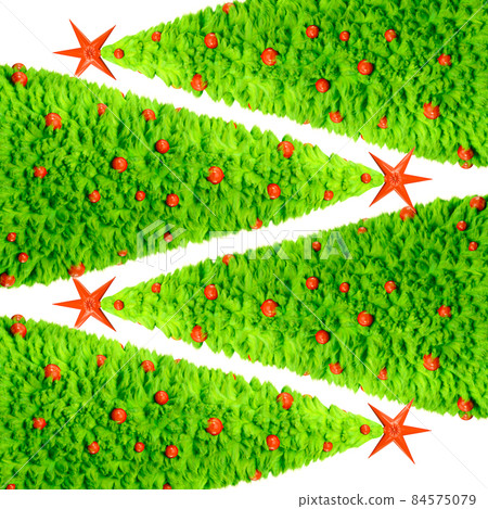 A pattern of Christmas trees made of fur in the... - Stock Illustration ...