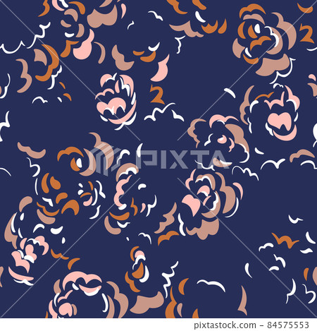 Seamless pattern made of decorative blossom... - Stock Illustration ...