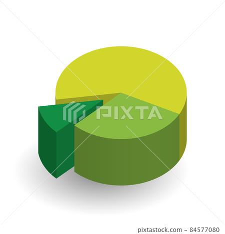 Green pie chart design element - Stock Illustration [84577080] - PIXTA